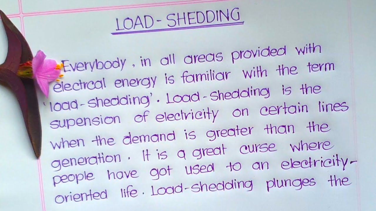 Load-shedding paragraph writing in English | English 2nd paragraph ssc ...