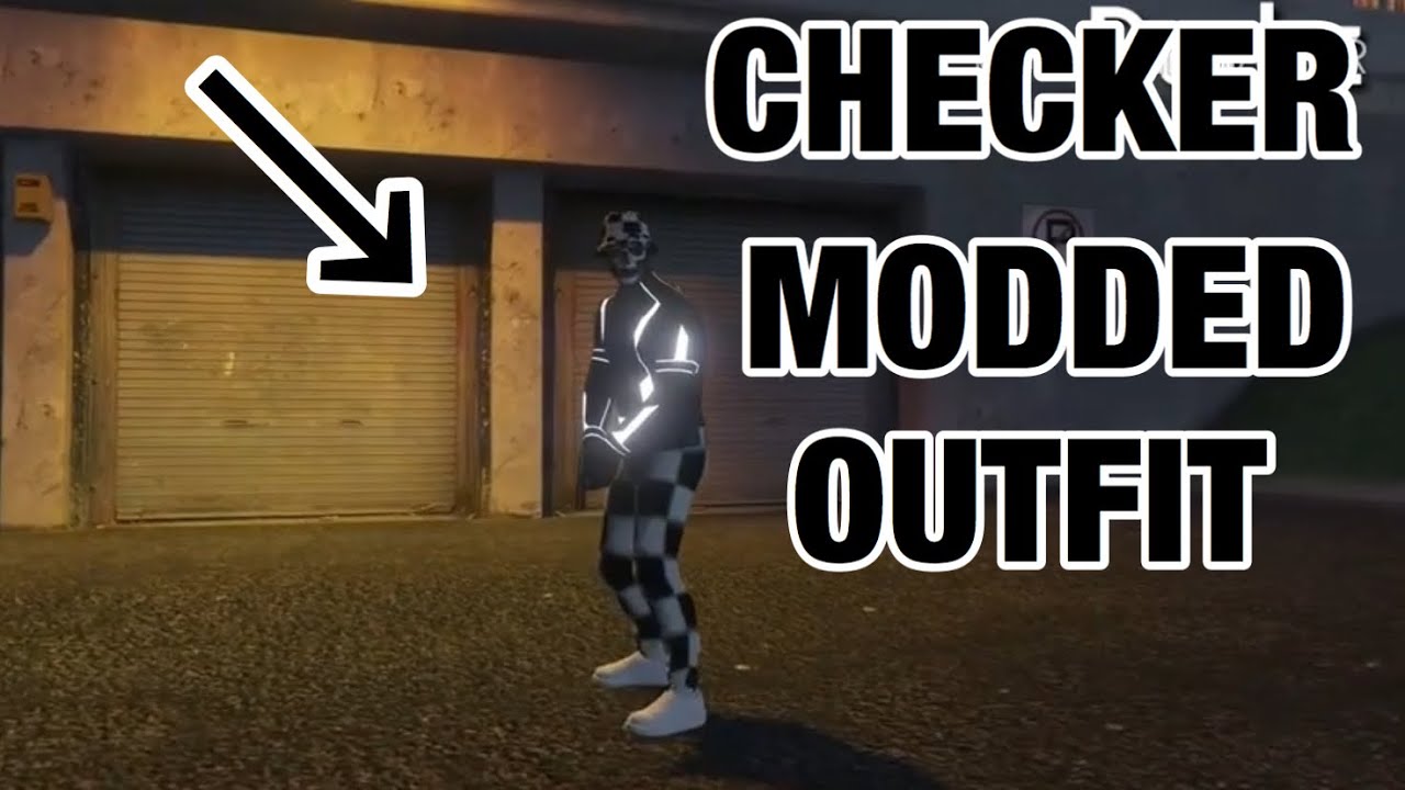 INSANE CHECKERBOARD MODDED OUTFIT(GTA 5 TRANSFER)1.48 - YouTube