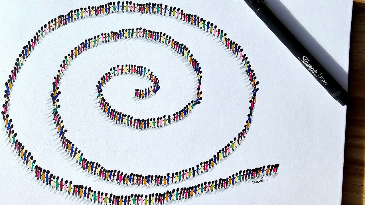Unity | Togetherness | Respect | Love | Harmony | Drawing | Easy Doodle ...