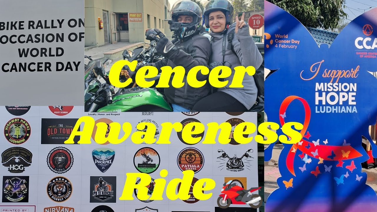 MoreThen 500🏍️Bikes In Cancer Awareness Ride On the Occasion of World ...