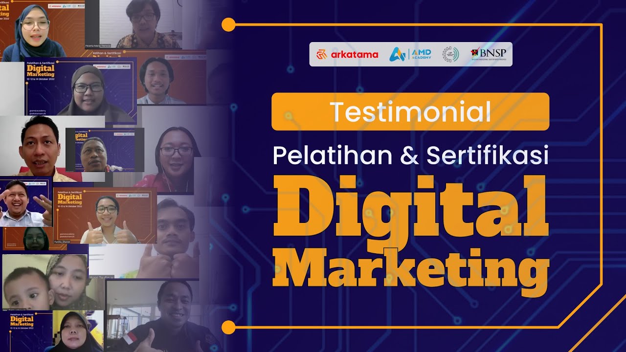 Testimoni Pelatihan dan Sertifikasi Digital Marketing AMD Academy - YouTube