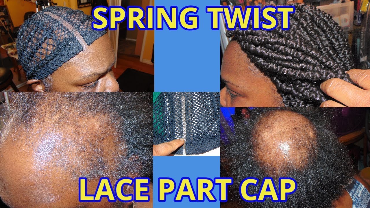 CROCHET SPRINGTWIST* NEW LACE PART CAP SEW-IN METHOD TUTORIAL - YouTube