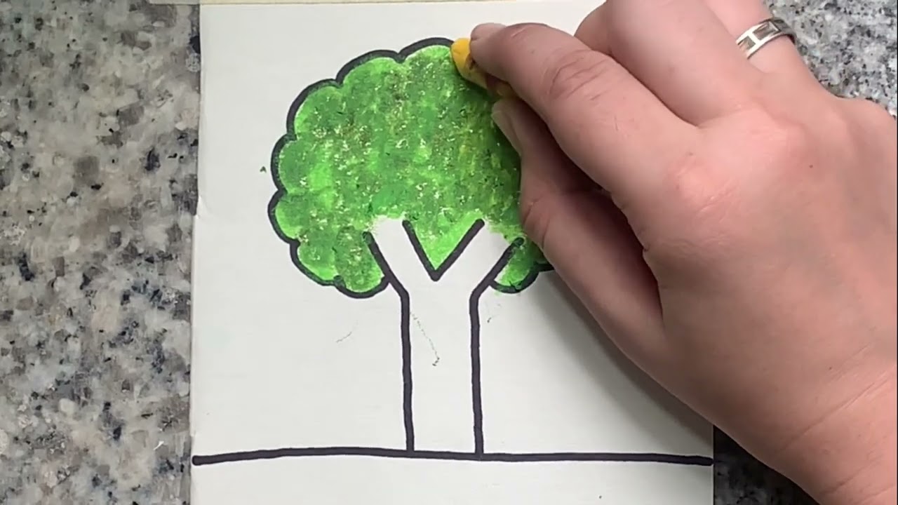 Simple tree drawing for kids| Drawing and Painting | Hunaft - YouTube