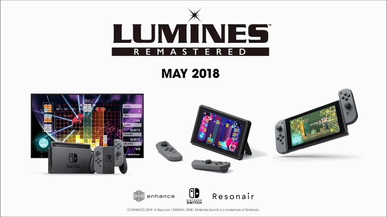 LUMINES Remastered en mai sur Nintendo Switch - YouTube