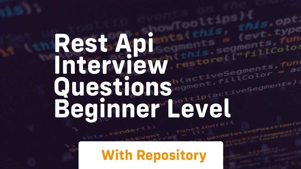 Rest api interview questions beginner level - YouTube