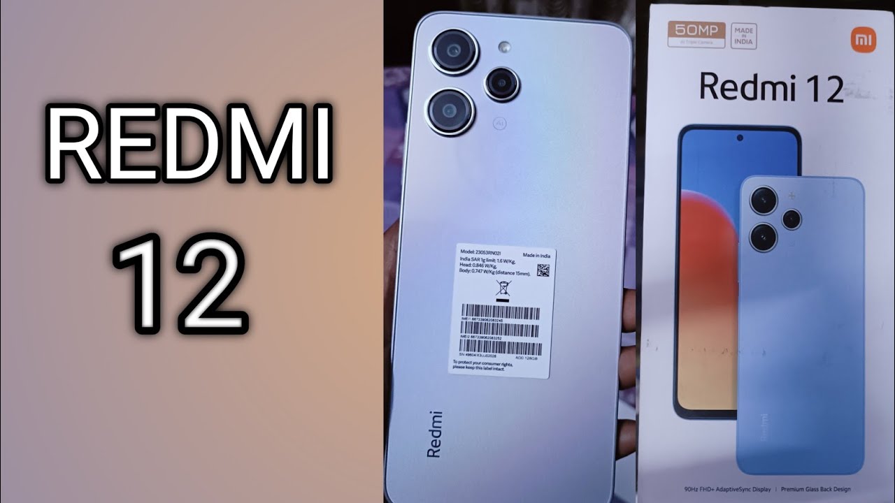 REDMI 12 Moonstone Silver, 128 GB || REDMI 12 Unboxing & Overview 8 ...