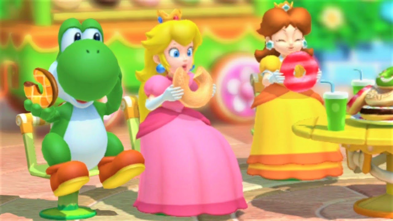 Mario Party 10 - Yoshi vs Peach vs Daisy - Mushroom Park - YouTube