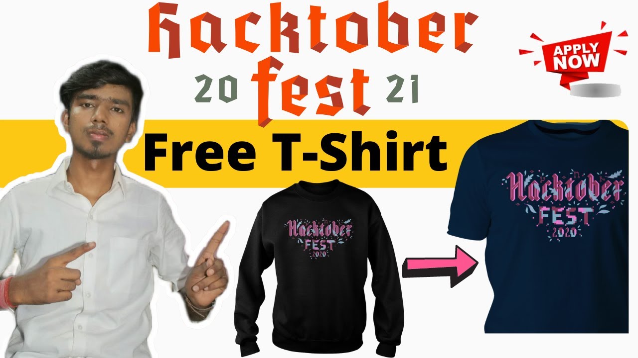 Free T-shirt For Everyone | Hacktoberfest 2021 | Hacktoberfest 2021 ...