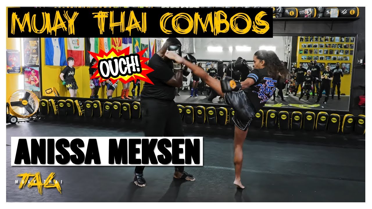 Jab Combo with High Kick and Knee with Anissa Meksen - YouTube