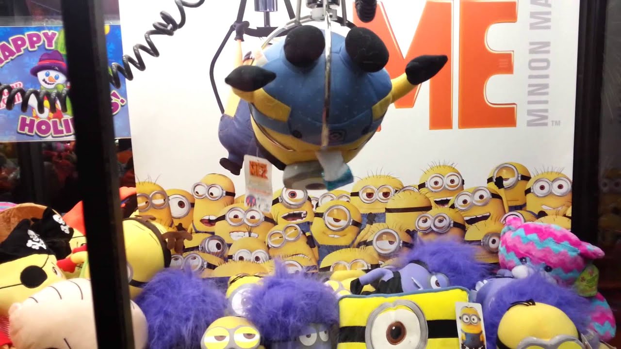 HUGE $1 Party Blower Minion Claw Machine Win! Despicable Me 2 ! - YouTube