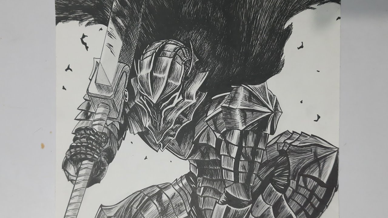 BERSERK GUT'S ☠️ DRAWING IN ARMOR | ARTAN ARTS - YouTube