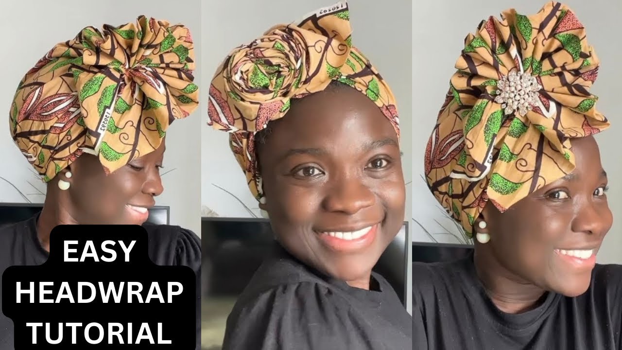 QUICK & EASY HEADWRAP || Easy Ankara Headwrap / Turban / Short Hair 🔥 - YouTube