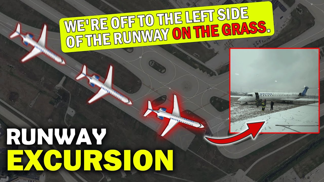 United Express Flight Suffers Runway Excursion in Snowy Conditions at ...