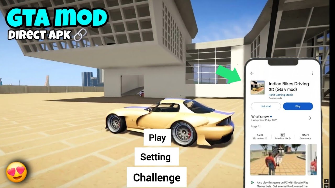 🤯🔥FINALLY New GTA V MODE IN INDIAN BIKE DRIVING 3D 🥰 GTA 5 MOD IBD3D ...