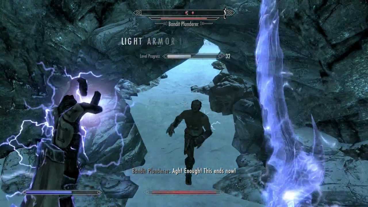Skyrim spellsword/Battle mage gameplay - YouTube