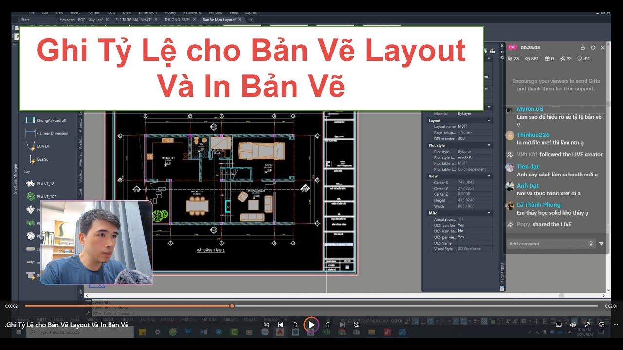 Autocad - Ghi Tỷ Lệ cho Bản Vẽ Layout Và In Bản Vẽ #AutocadPhuongTk ...