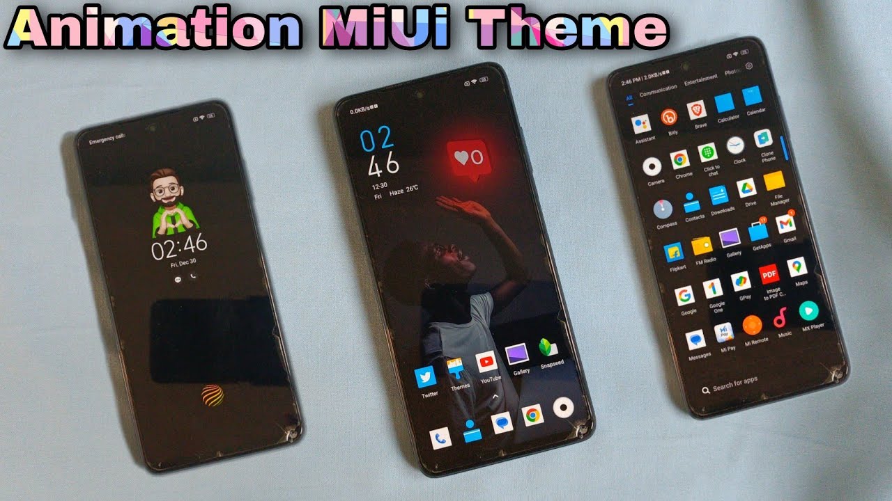 Animated Widget and Icons MiUi Theme - YouTube