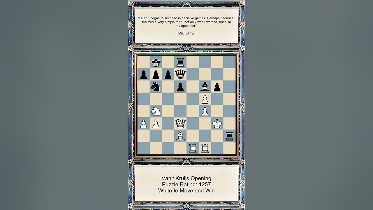 Can you beat a Woodpusher? 1257 ELO Chess Puzzle - YouTube