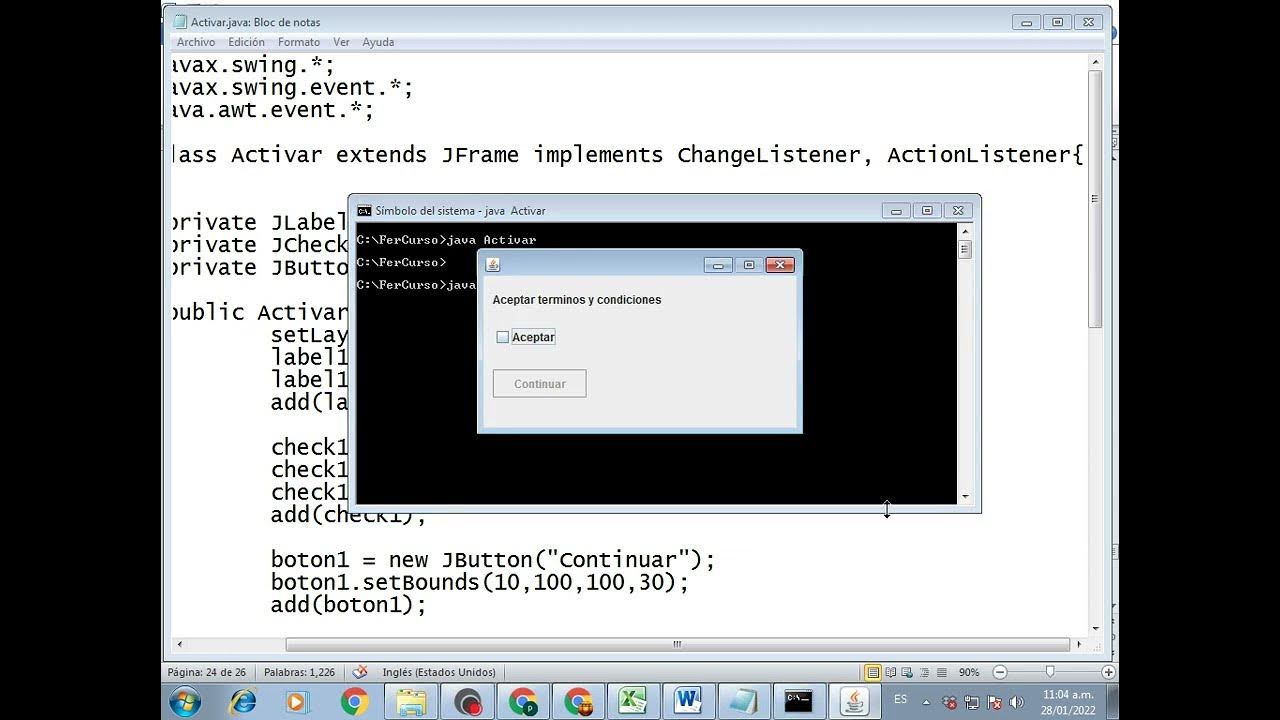 Clase 20 Java Enabled activar un botón - YouTube