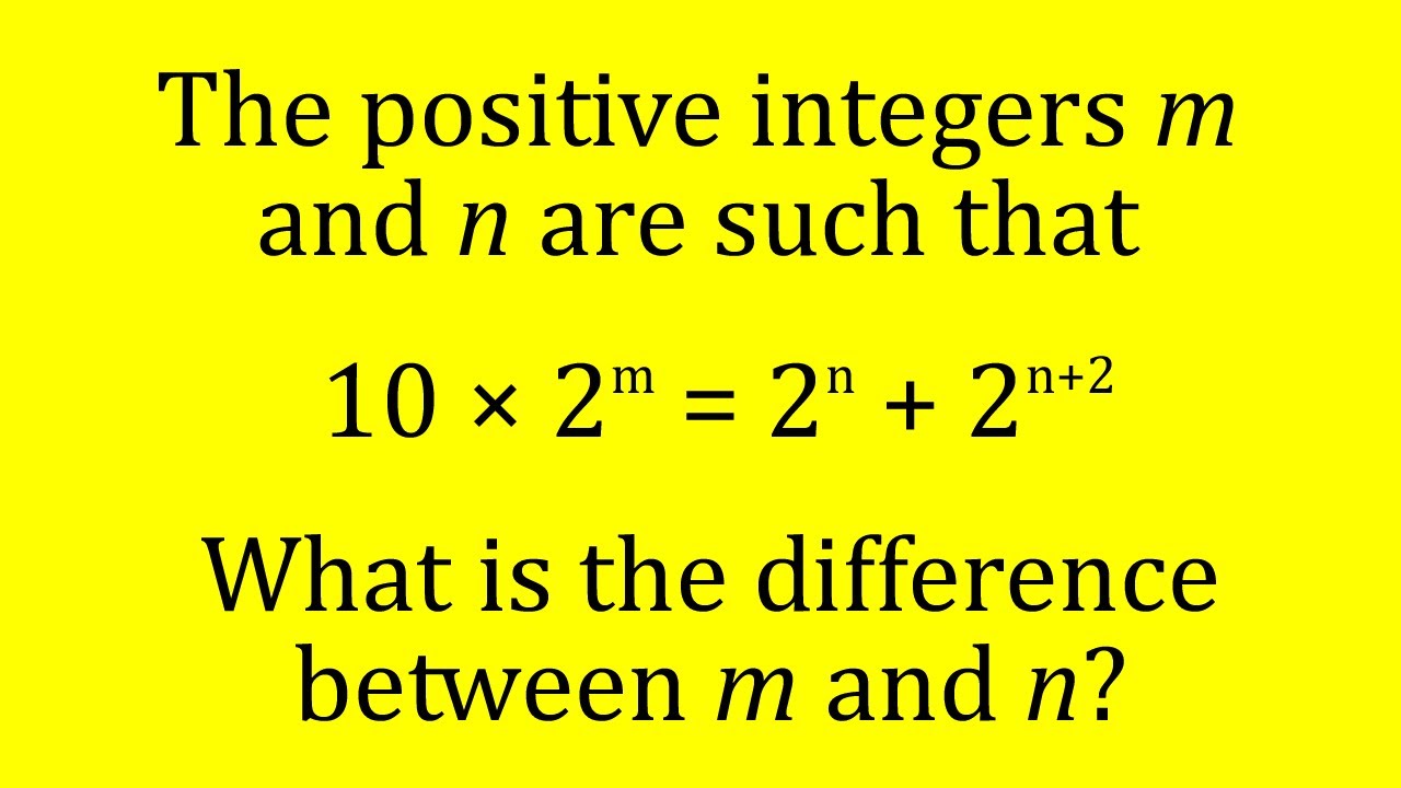 IMC 2020 q24 (UK Intermediate Maths Challenge) - YouTube
