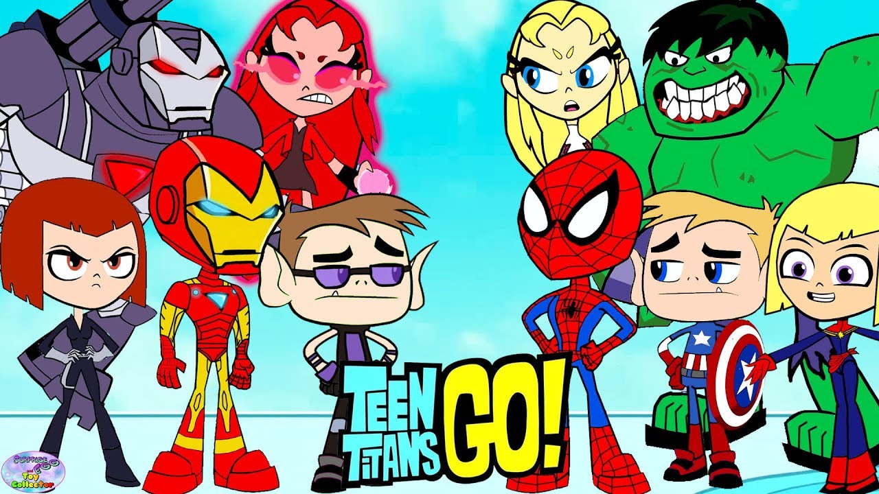 Teen Titans Go! vs. Iron Man Hulk and friends! Cartoon Character Swap ...