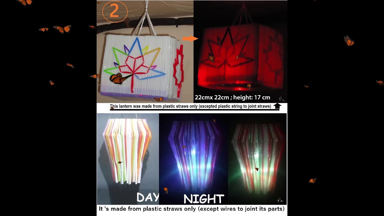 i created them from plastic straws , used led lights.... - YouTube