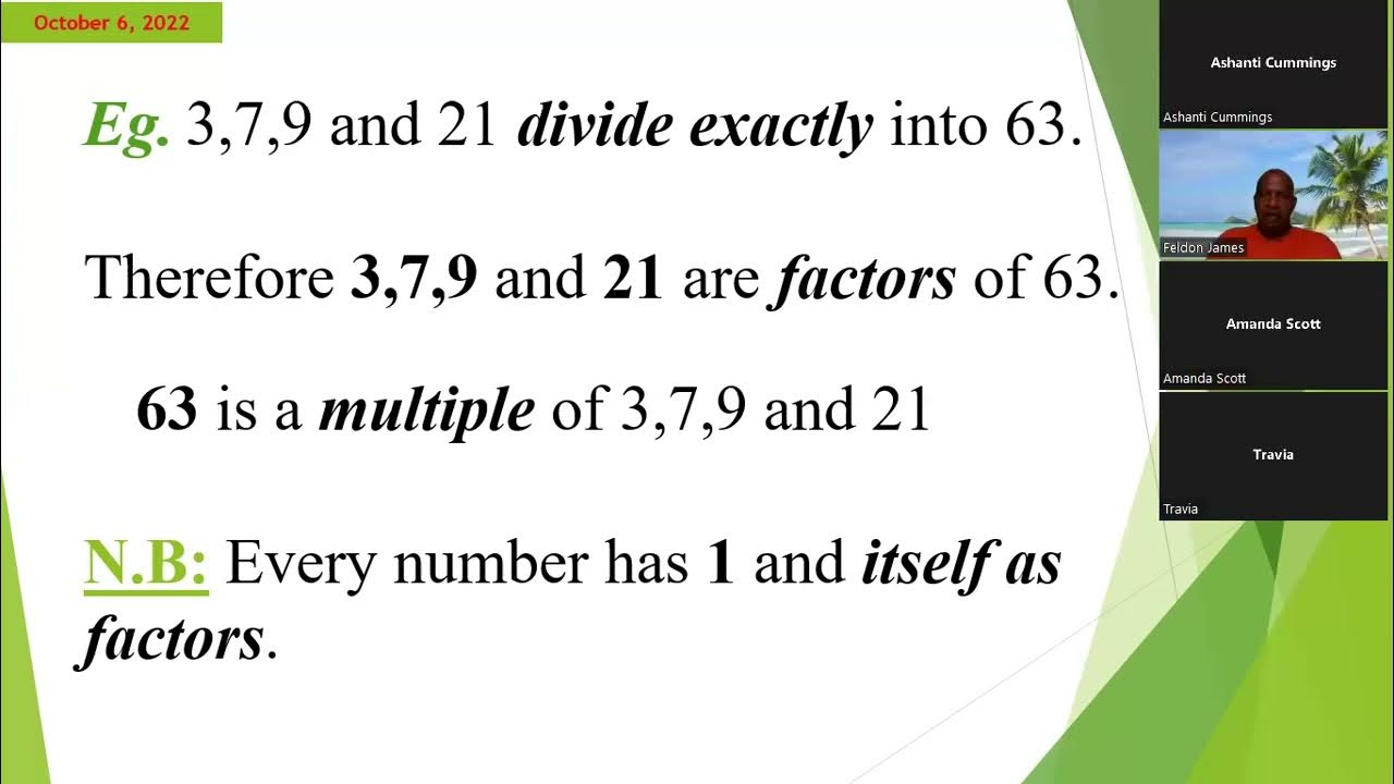 CSEC Math Factors & Multiples 1 - YouTube
