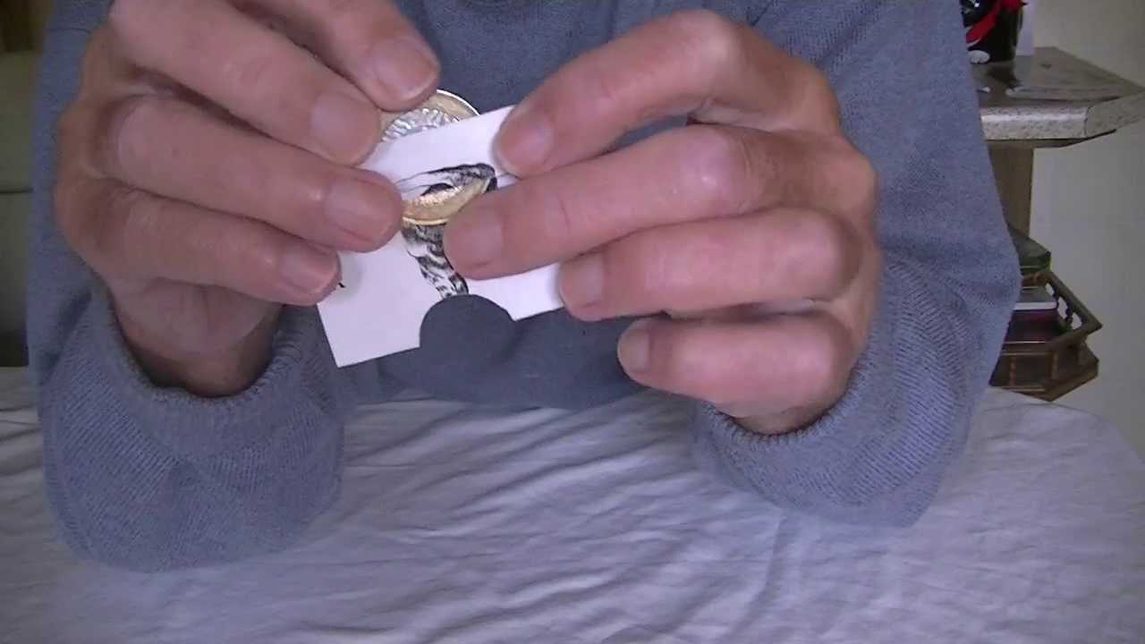 Magic: Coin Through Card Trick Revealed - YouTube
