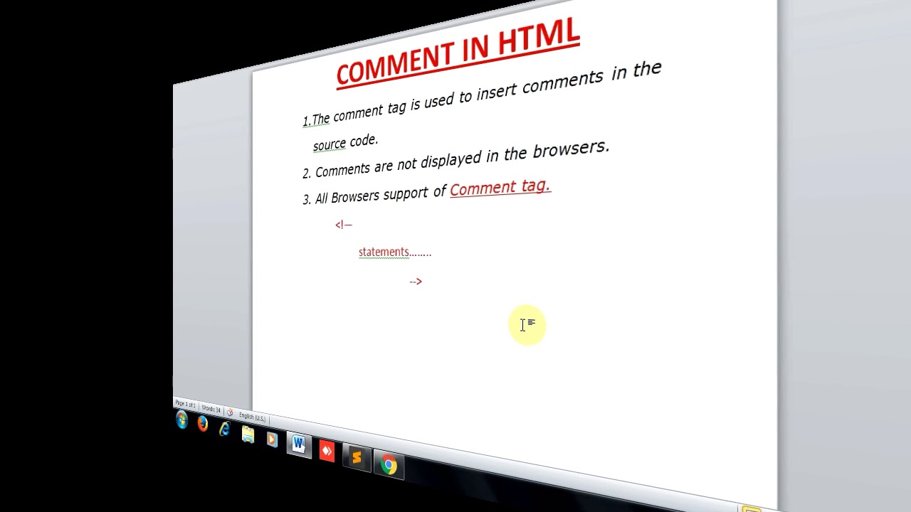 Comment Tag In Html || Html #03 || How To Use In Comment Tag In Html
