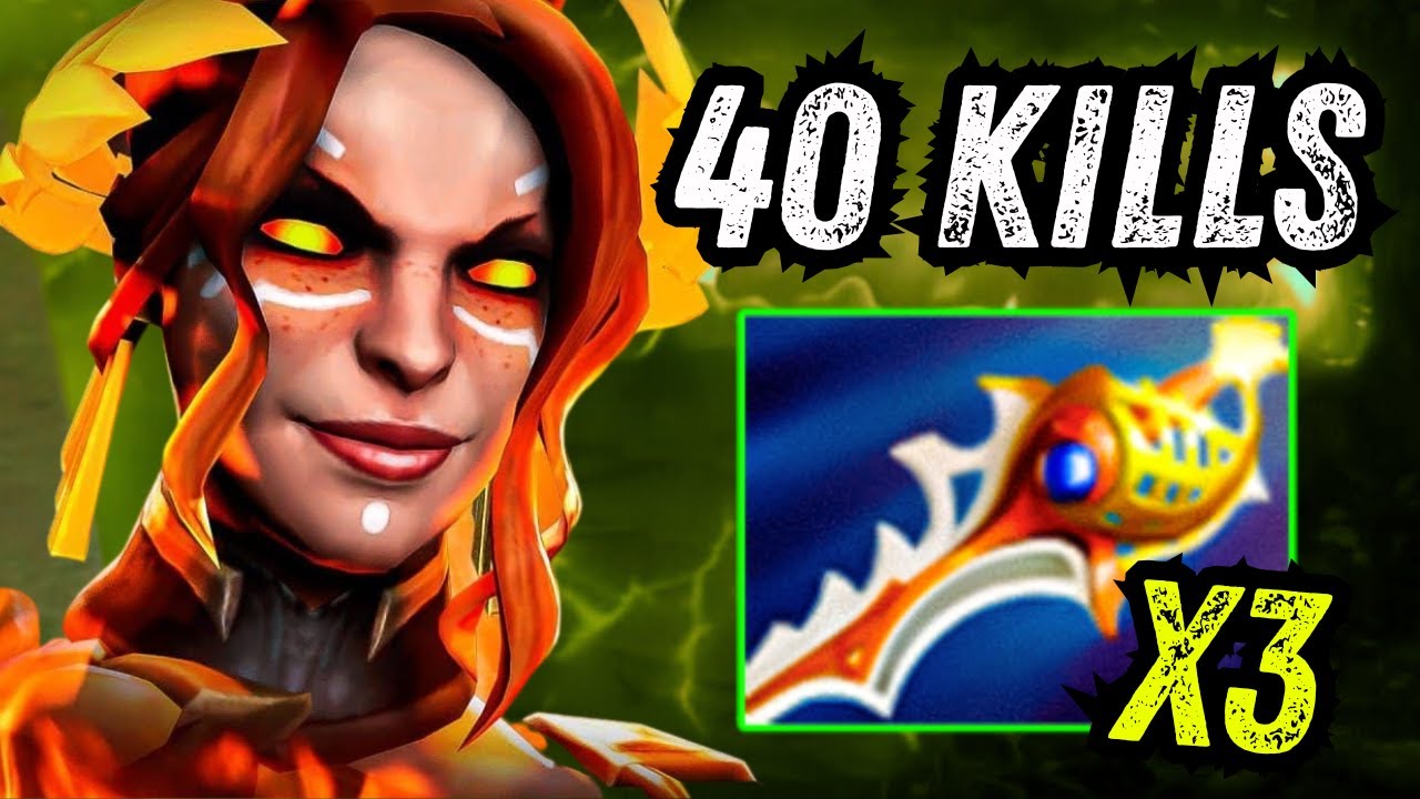 900GPM Lina Farm Machine One Shot Builds 40Kills x3 Divine Rapier ...