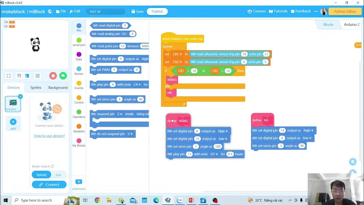Mini project STEM 2022: Lập trình Arduino bằng phần mềm mBlock - YouTube