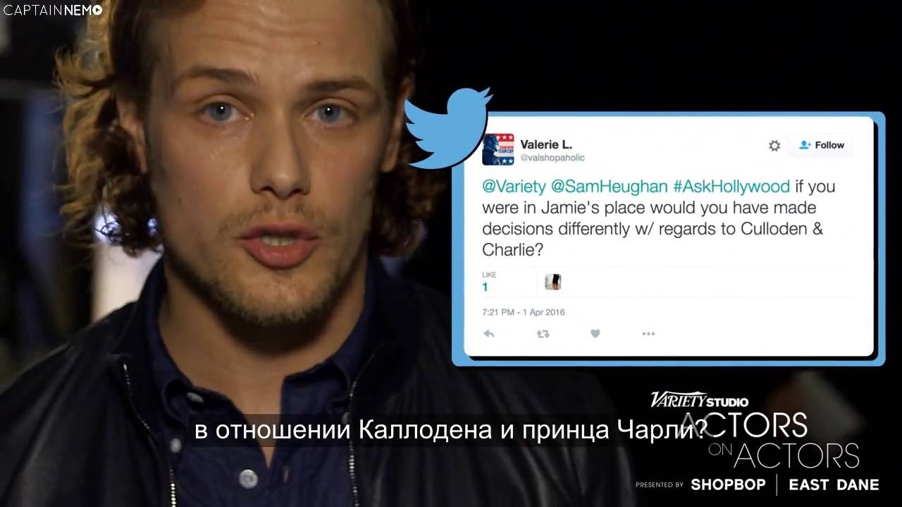 Sam Heughan answers your Twitter questions [RUS SUB] - YouTube