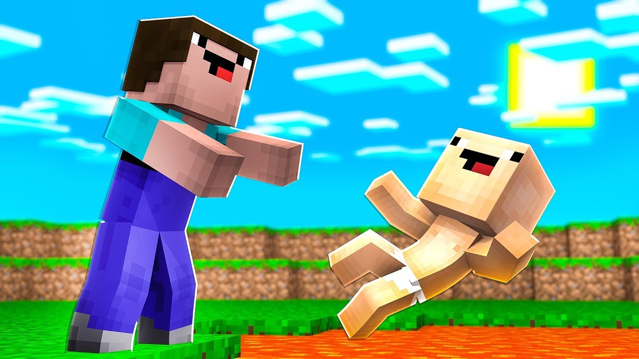 👶 NOOB TROLLEA AL BEBE NOOB CON UNA TRAMPA EN MINECRAFT 😱 - YouTube