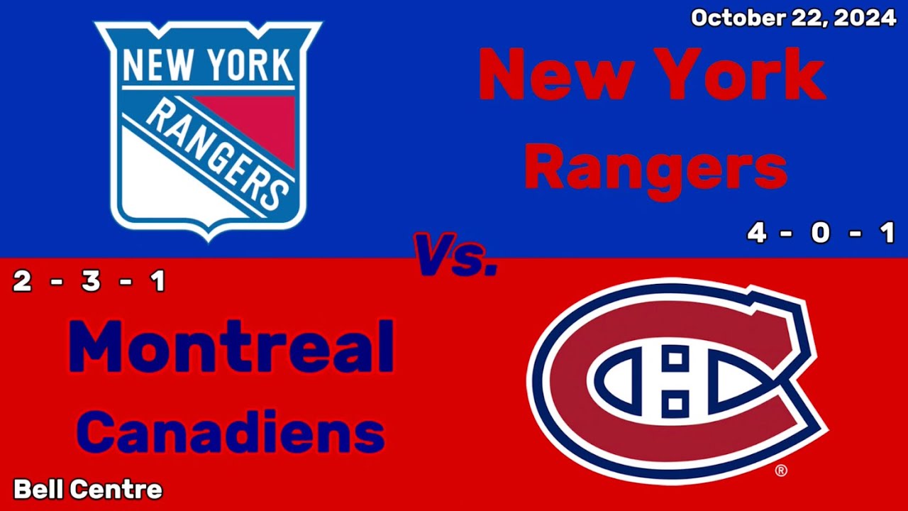 New York Rangers vs Montreal Canadiens | October 22, 2024 | All Goals ...