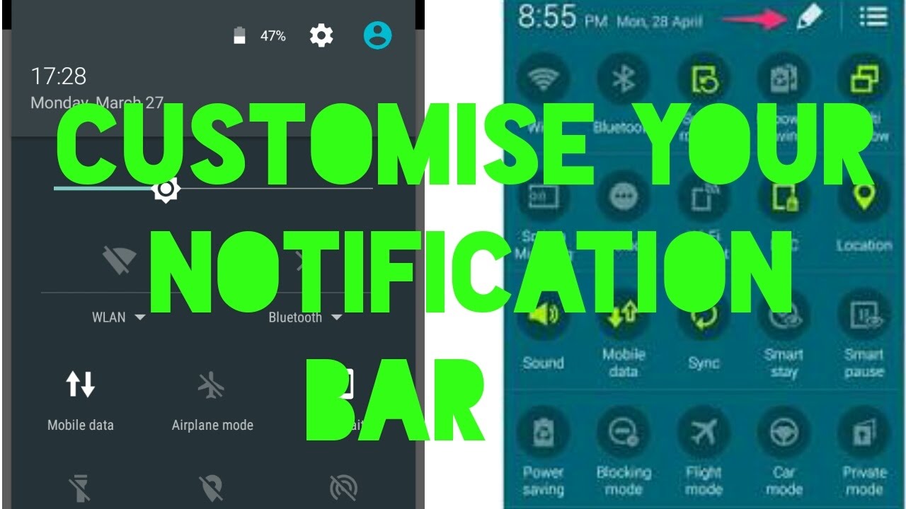 How to Change Your Mobile Phone Notification Bar || English || - YouTube