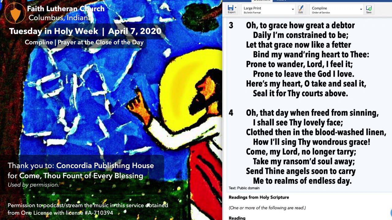 Tuesday Of Holy Week Compline April 7 9p YouTube tuesday-of-holy-week-compline-april-7-9p-youtube