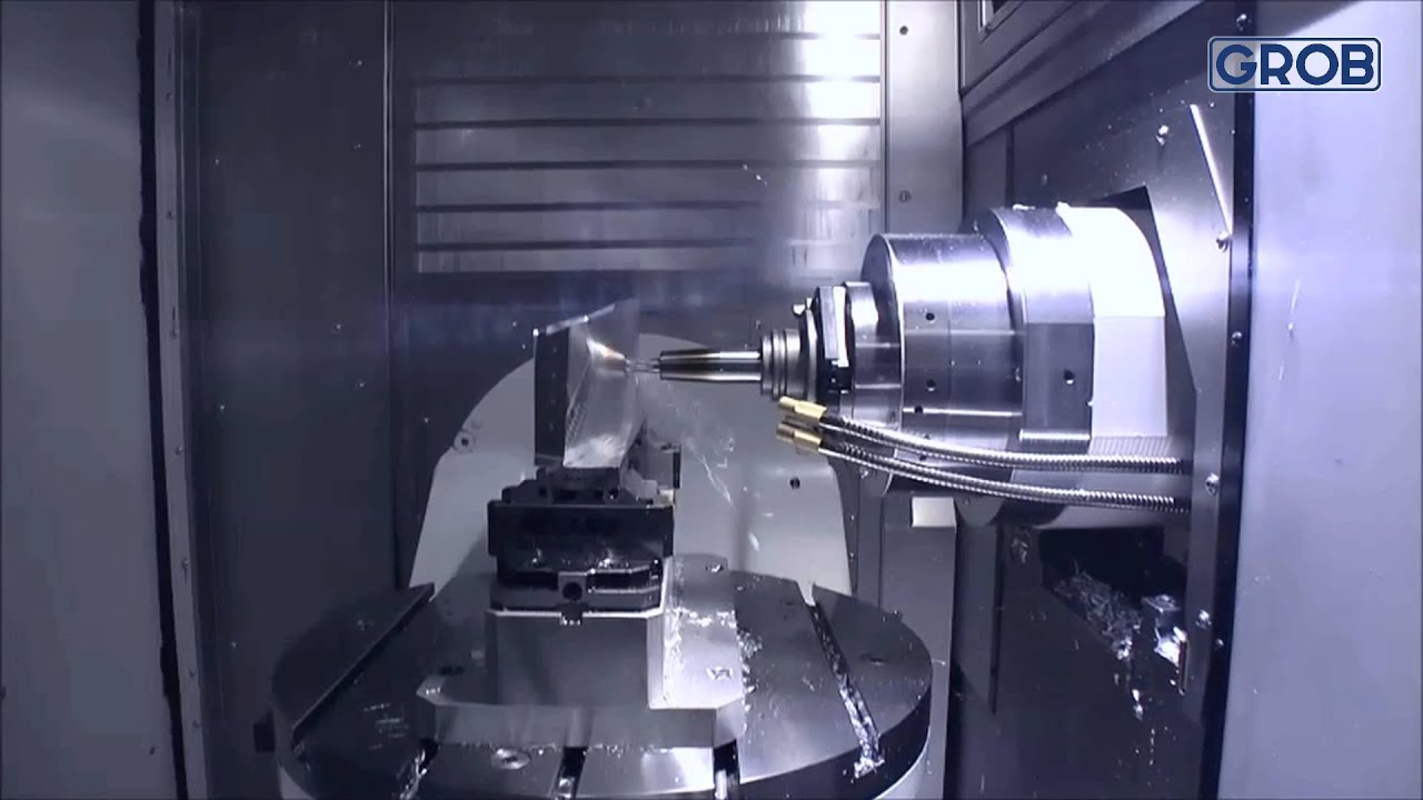 GROB Full 5 Axis Machine Center - YouTube