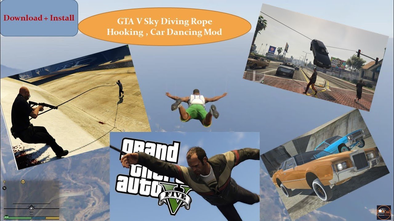 GTA V Sky Diving, Hooking Rope & Dancing Mod/New Mods 2022/Download ...