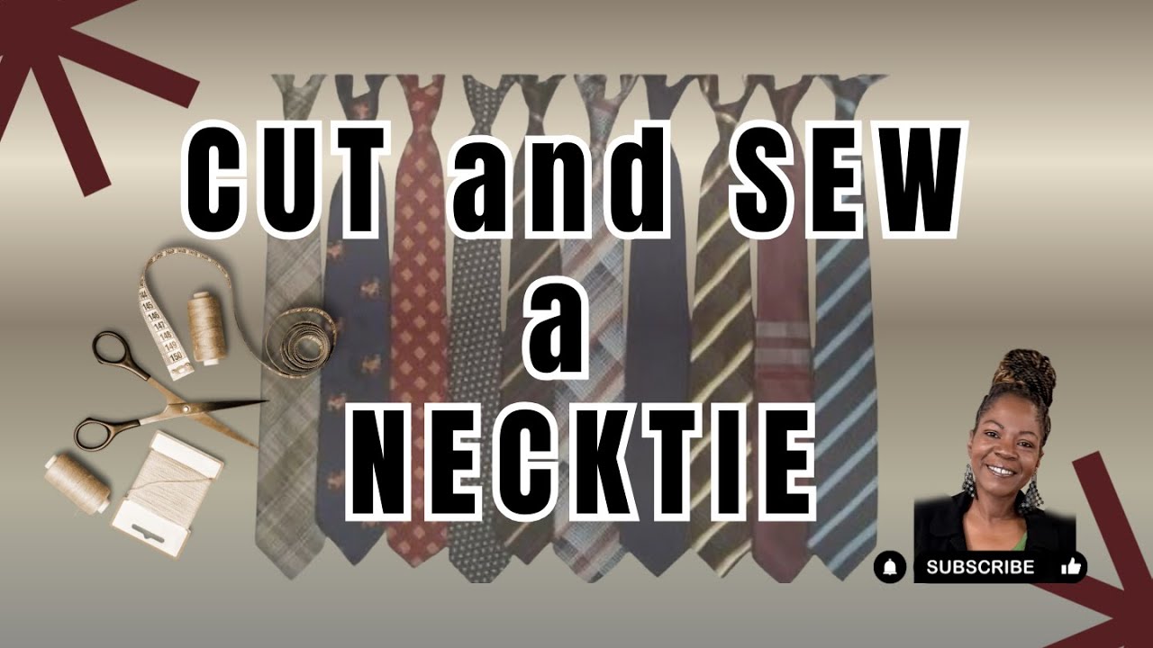 Draft Pattern, cut, and sew a NECKTIE | for beginners - YouTube