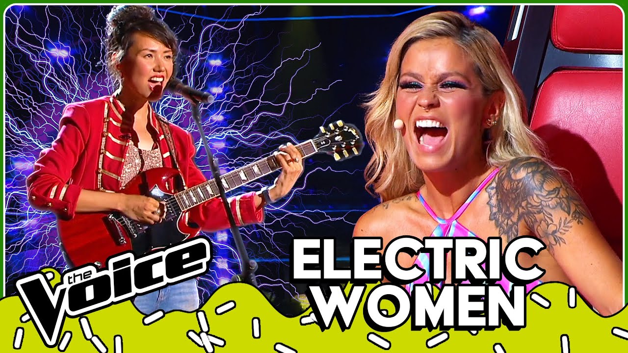 Sensational WOMEN with ELECTRIC Guitars Blind Auditions on The Voice ...