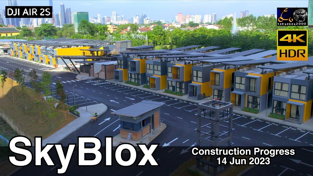 [ SkyBlox ] Construction Progress - JUN 2023 - (Aerial View) [4K HDR] - YouTube