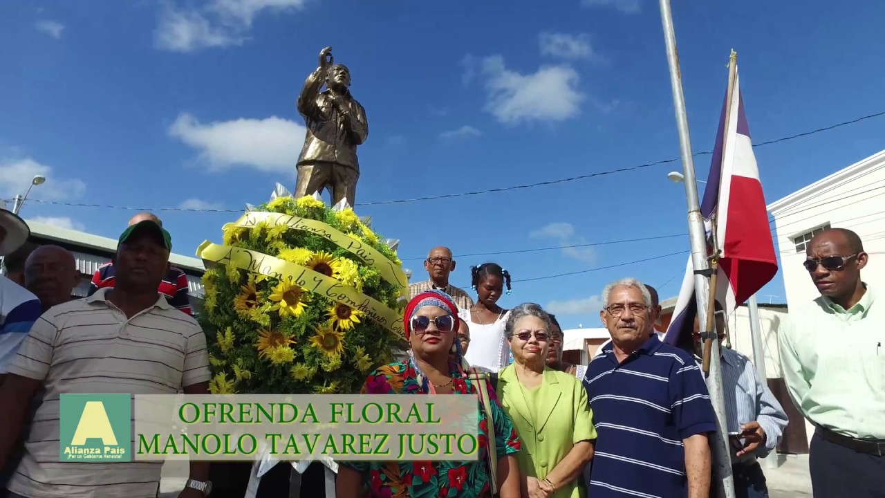 Ofrenda Floral Manolo Tavarez Justo Alianza Pais 2016 - YouTube