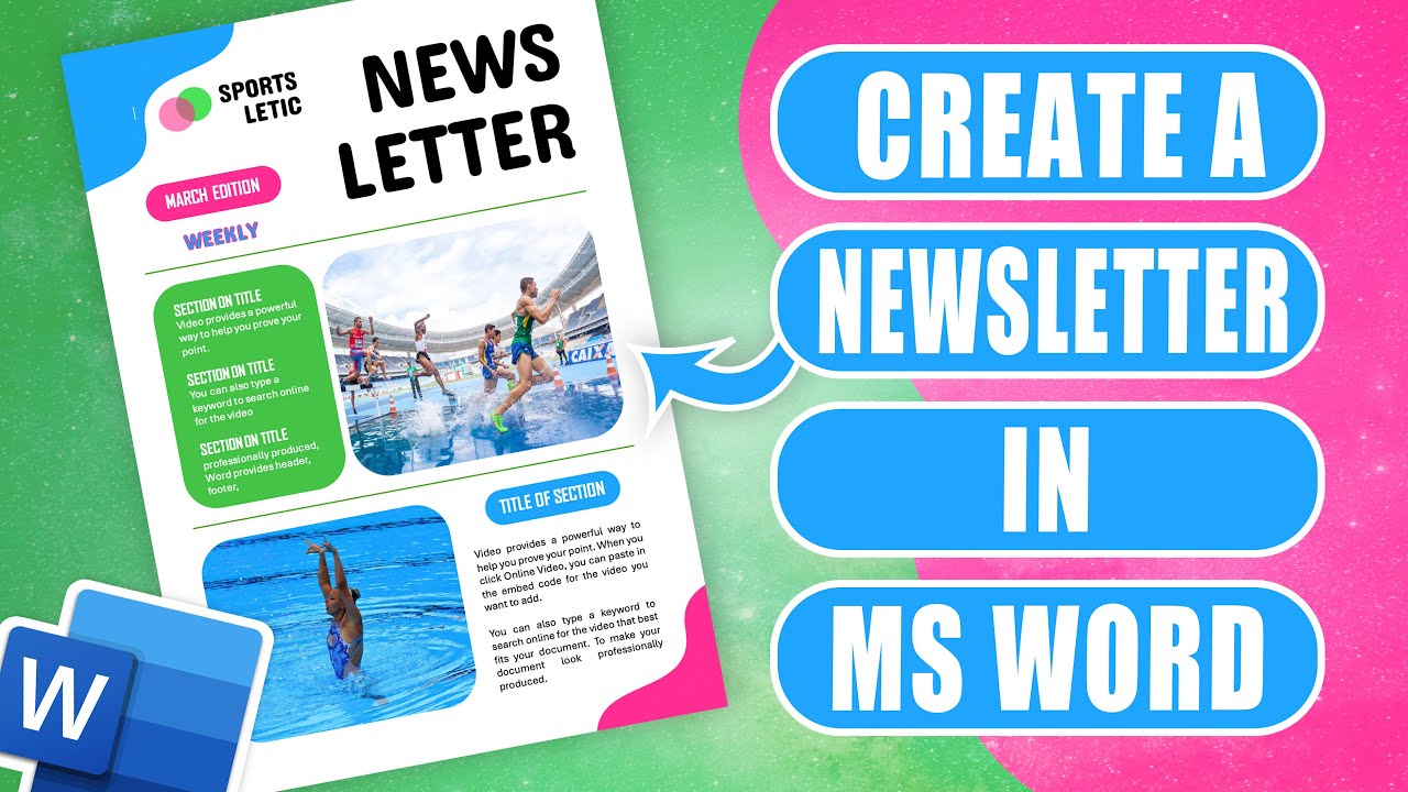 How to make a Stunning Newsletter in Microsoft Word Step by Step guide ...
