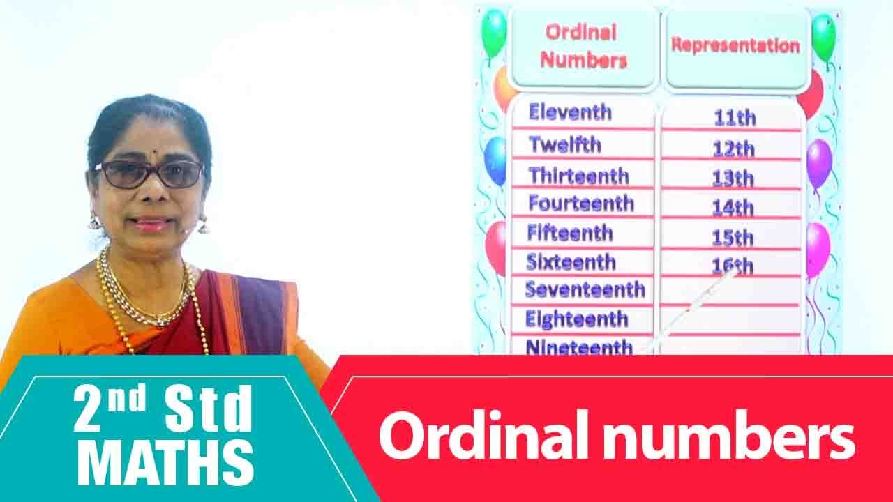 2nd Std Maths | Ordinal numbers | Mathematics Class -2 | Maths for ...