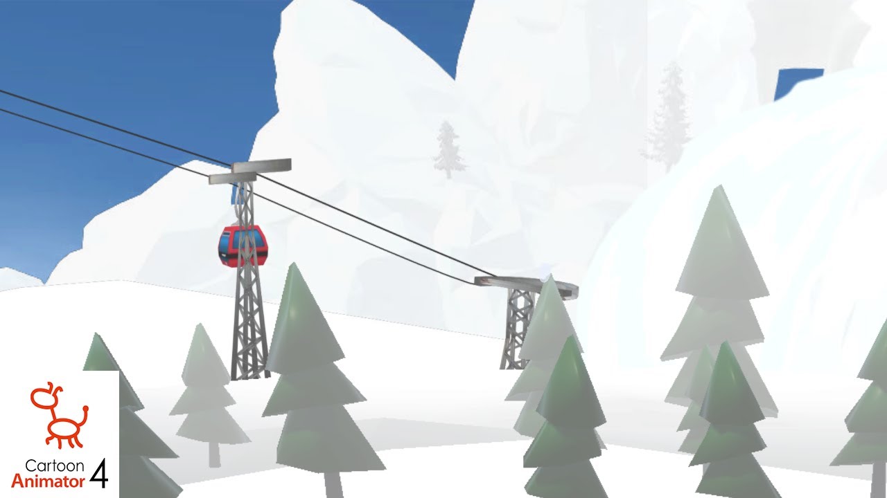 Unity 3D Skiing Scene in 2D CTA4 - YouTube
