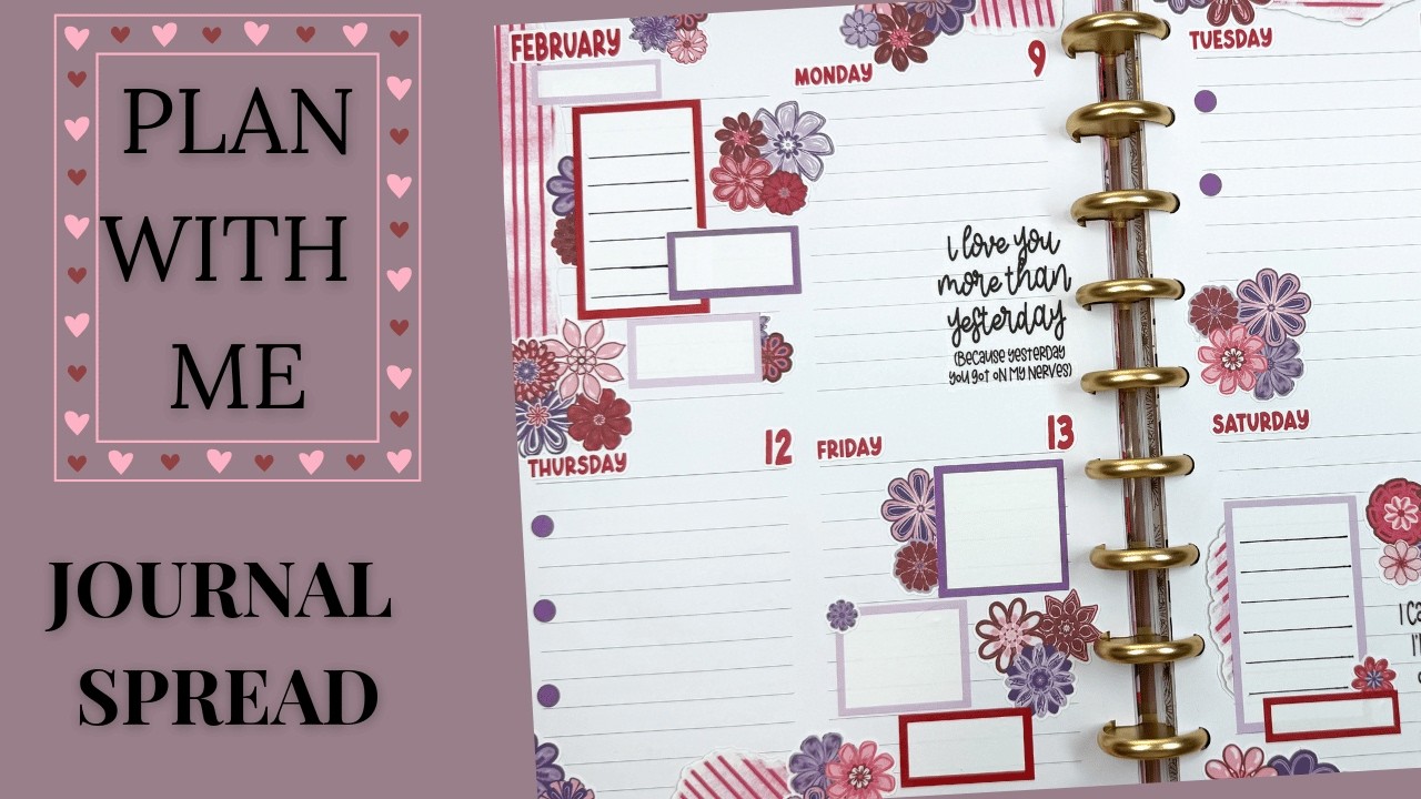 Plan With Me | Live Love Posh Quad Lined Layout | Journal Spread - YouTube