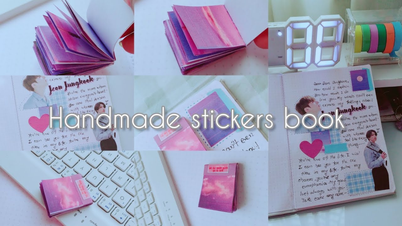 Handmade Stickers Book/diy stickers/Journal stickers/how to make ...