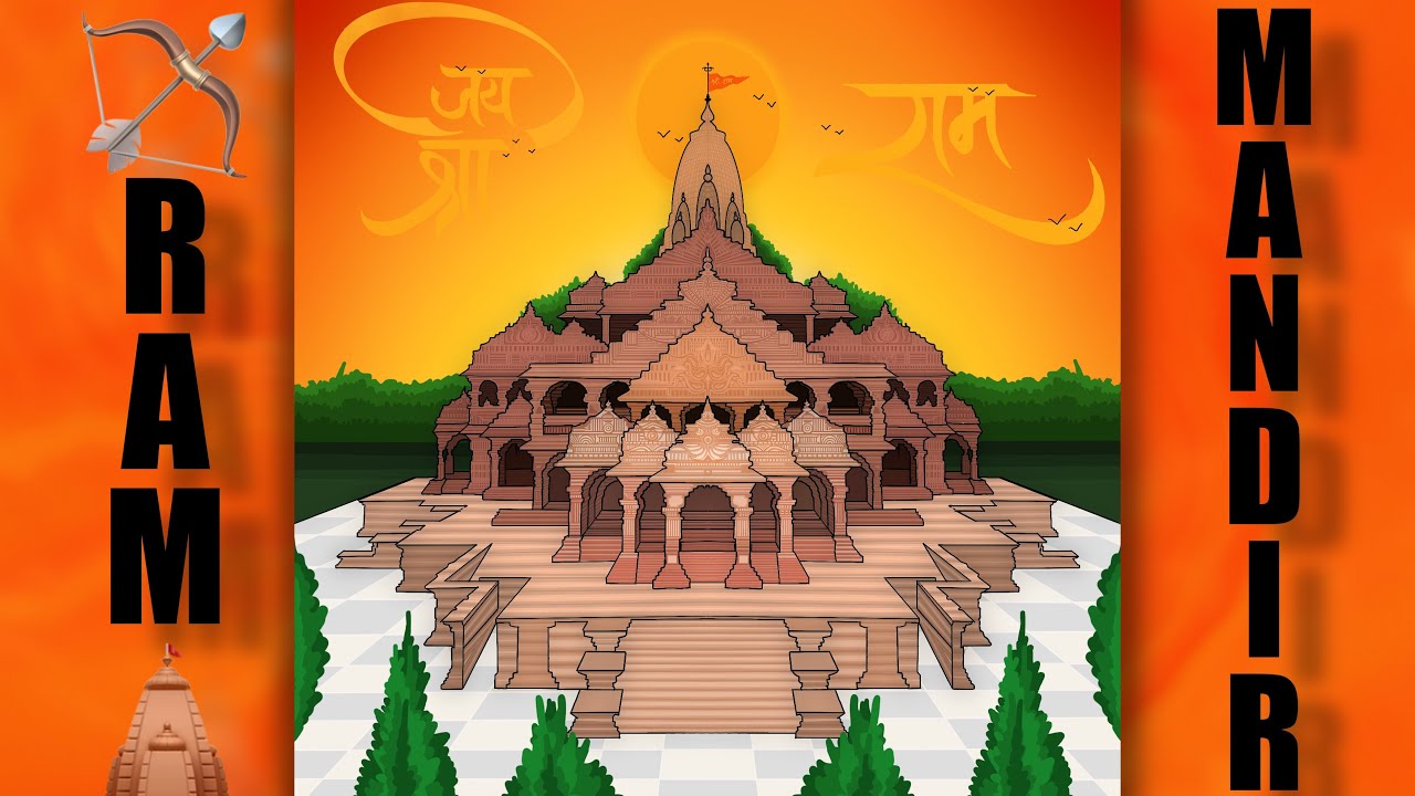 Ram Mandir painting by Pankaj Varma on @Procreatel Learn how to draw ...