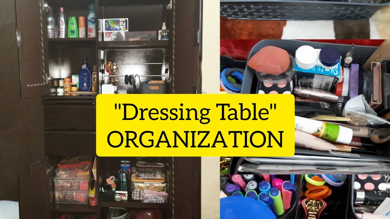 New dressing table organization 💟| dressing table tour | latest design ...