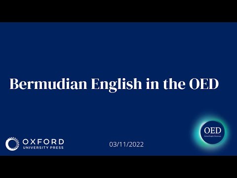 Bermudian English in the Oxford English Dictionary - YouTube
